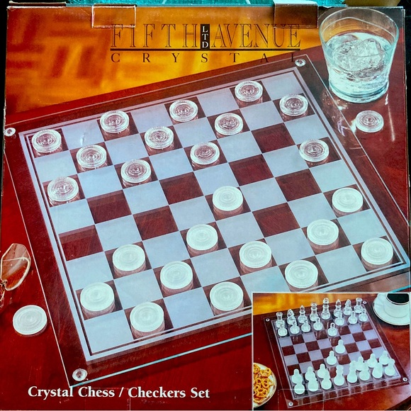 Games | Crystal Chesschecker Board | Poshmark